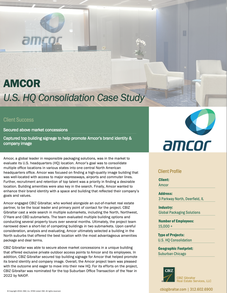 Amcor Consolidates Locations with New HQ — Deal marks one of the ...